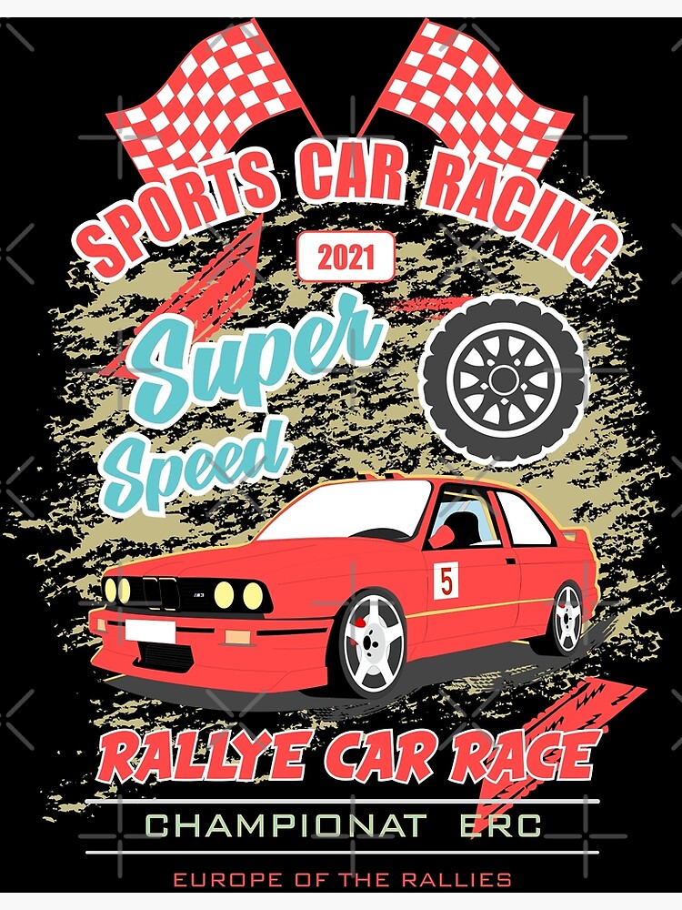 "ERC rally champion car race" Poster for Sale by Desibeau | Redbubble