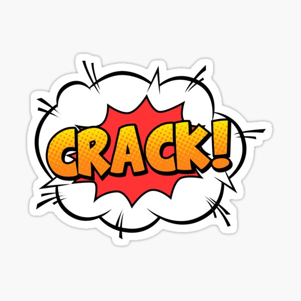 "Classic Pop Art 'CRACK!' Design" Sticker for Sale by WackyHue | Redbubble