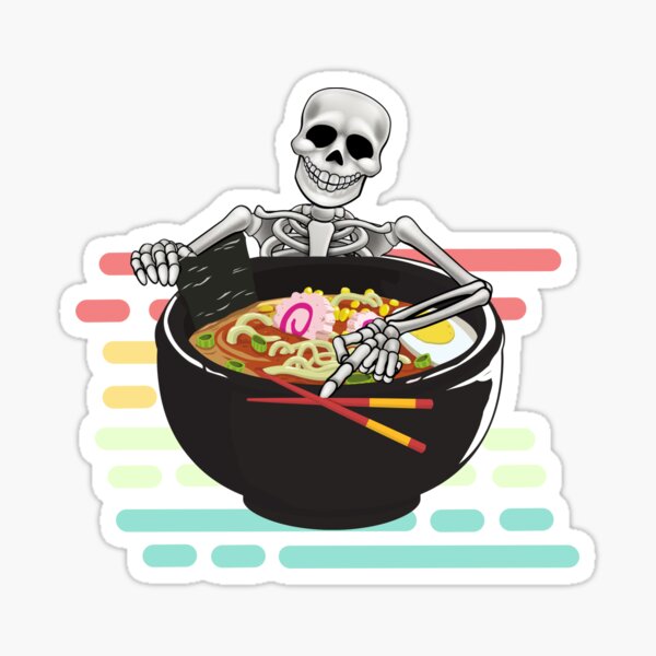 "Kawaii Japanese Anime Skeleton" Sticker for Sale by TrazosdeLala ...