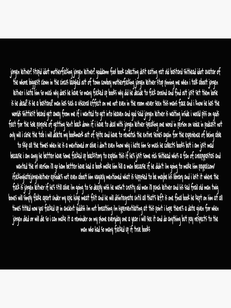 "Jurgen Leitner Rant " Poster for Sale by poggerspozier | Redbubble