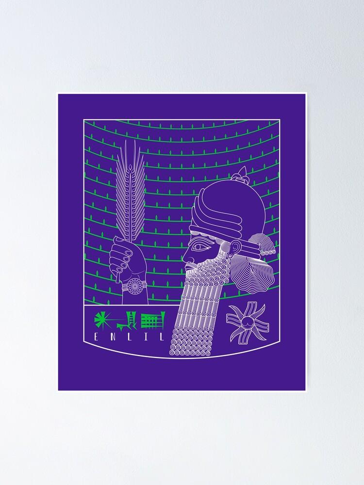"Enlil" Poster for Sale by YousifAziz | Redbubble