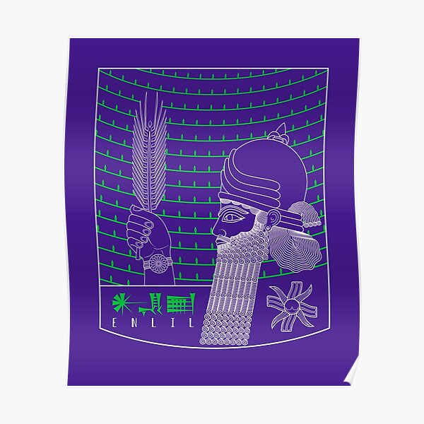 "Enlil" Poster for Sale by YousifAziz | Redbubble