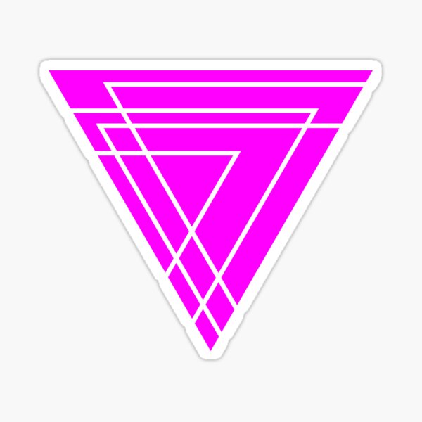 "Inverted Pink Triangle" Sticker for Sale by KappDraws | Redbubble