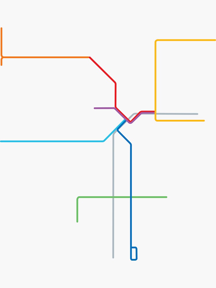 "Los Angeles Metro Rail" Sticker for Sale by gdunc | Redbubble