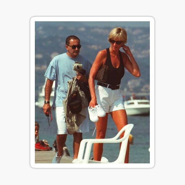 "Princess Diana in St Tropez, 1997" Sticker for Sale by LIT-lostintime ...