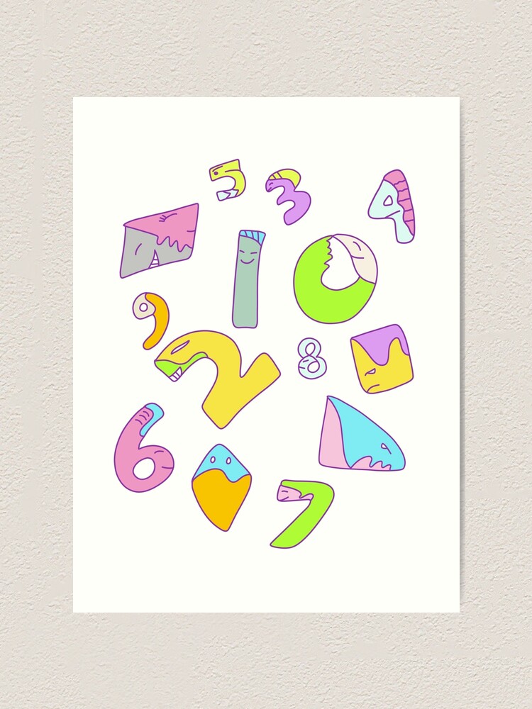 "Custom Bg - Doodle of Math Number and Shape Smart Kids Edition" Art ...