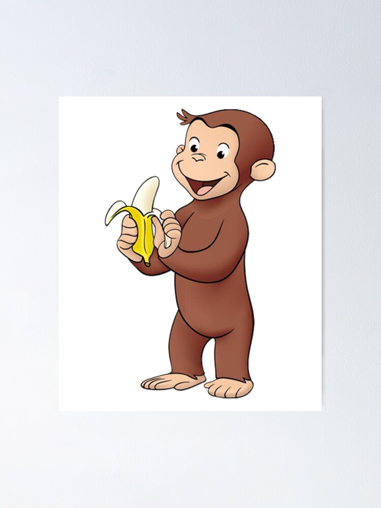 "Curious George " Poster for Sale by agiCatCo | Redbubble