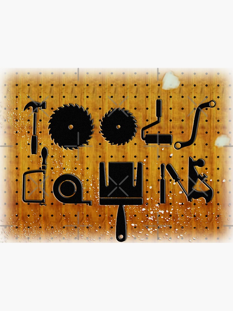 "Tools Down" Sticker for Sale by 5purplestarfish | Redbubble