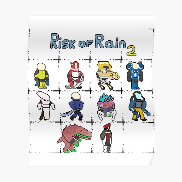 "Risk Of Rain 2, Ror 2, Ror, Rain, Risk, Game" Poster by Froquests ...