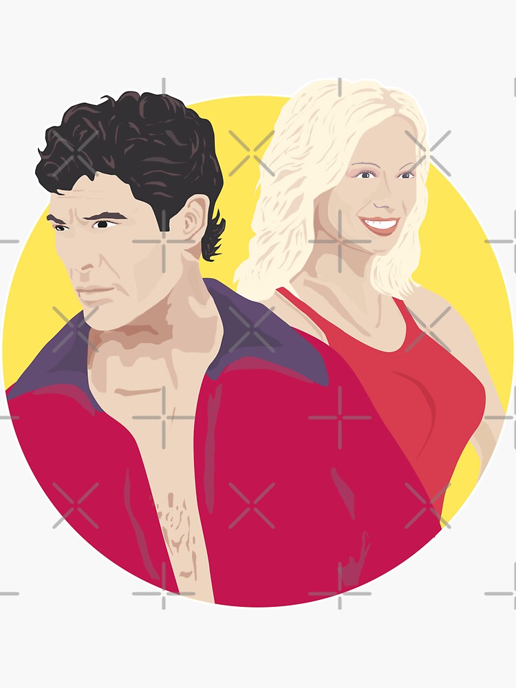 "Baywatch 1989" Sticker for Sale by Ngeblart | Redbubble