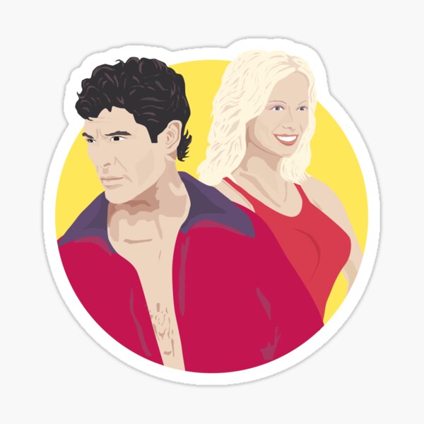 "Baywatch 1989" Sticker for Sale by Ngeblart | Redbubble