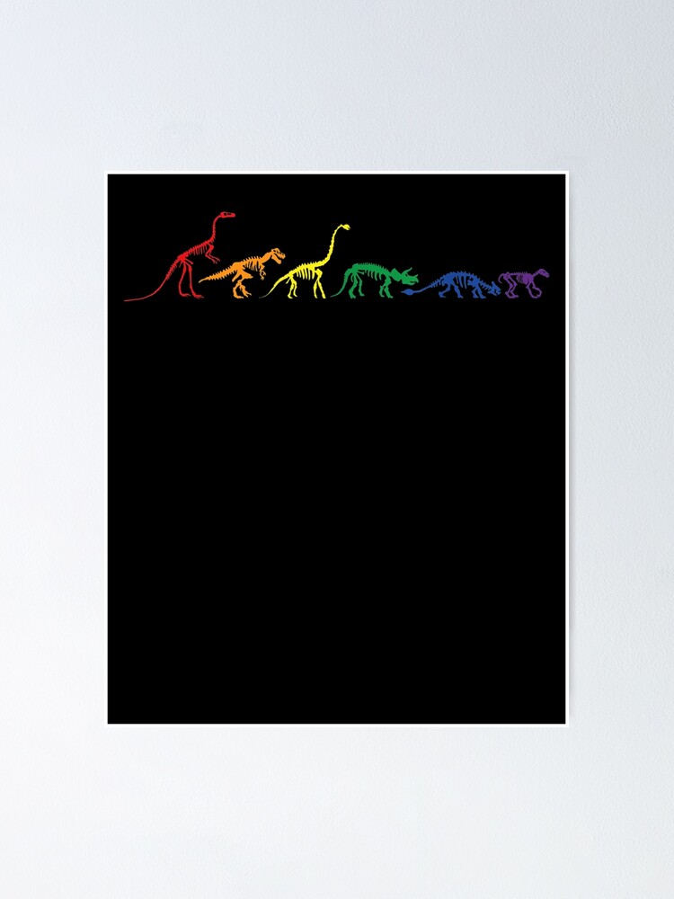 Póster « Arco Iris Dinosaurio Queer Fósiles Esqueletos Orgullo Lgbt» de ...