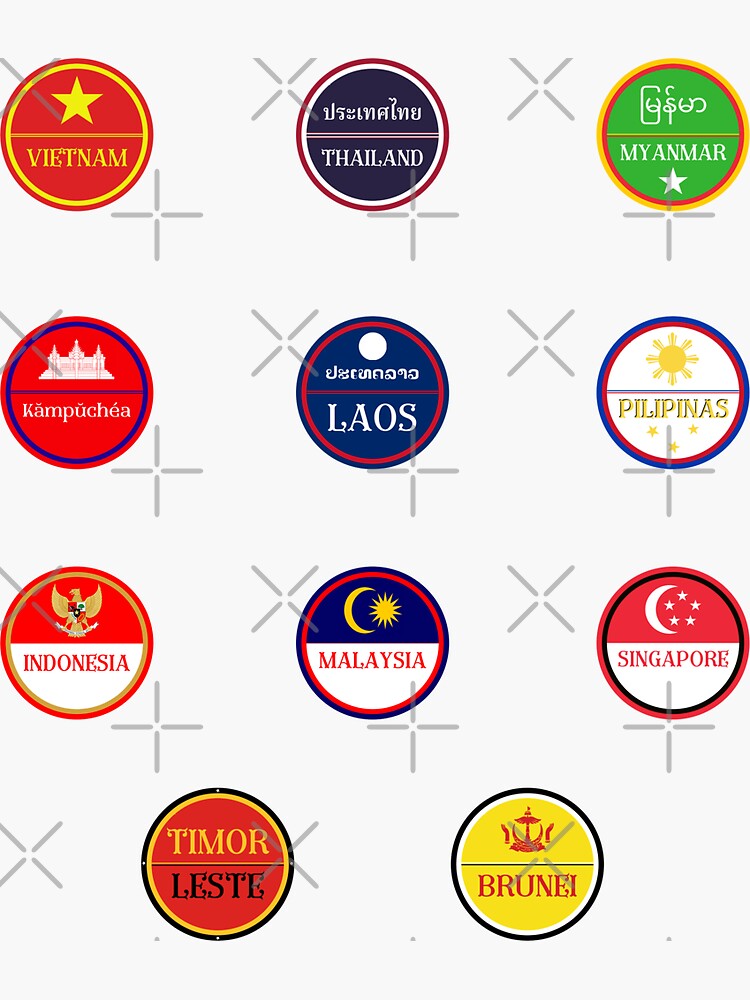 "Exclusive Southeast Asia Nations Pack" Sticker by FedSherDesign ...