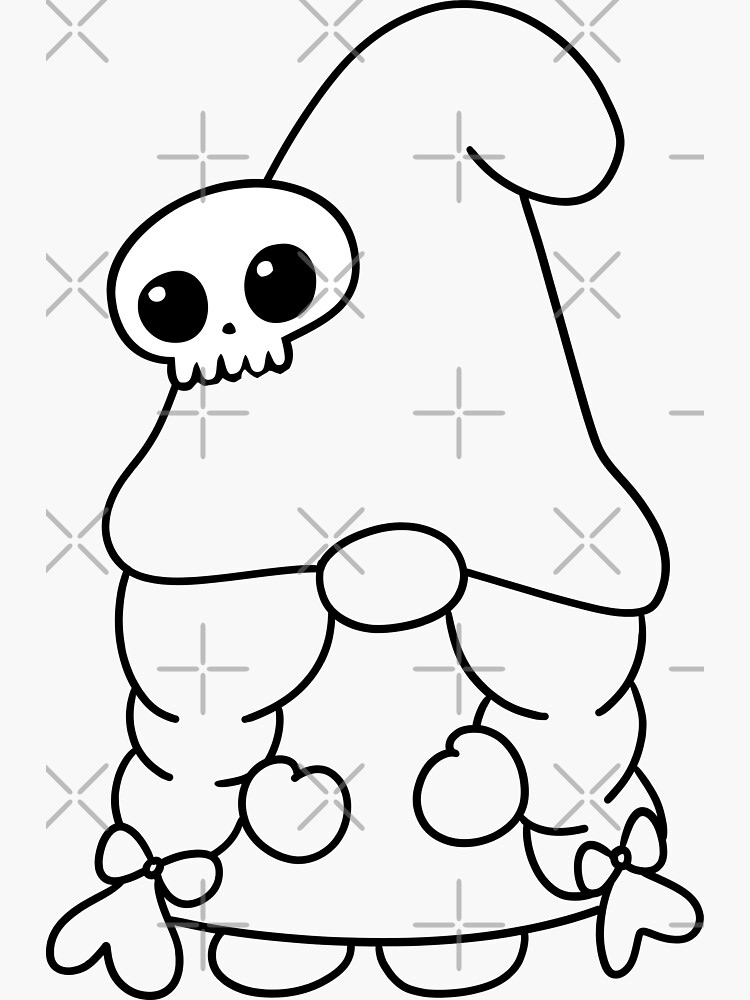 "Halloween Gnome, Halloween Gnome Girl" Sticker for Sale by miraipa ...