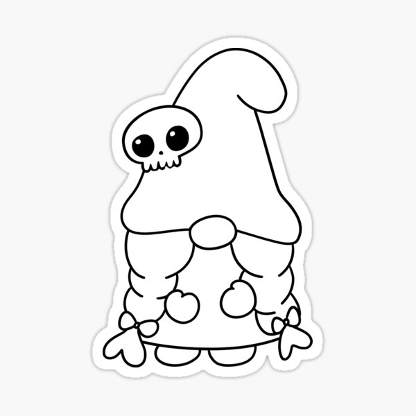 "Halloween Gnome, Halloween Gnome Girl" Sticker for Sale by miraipa ...