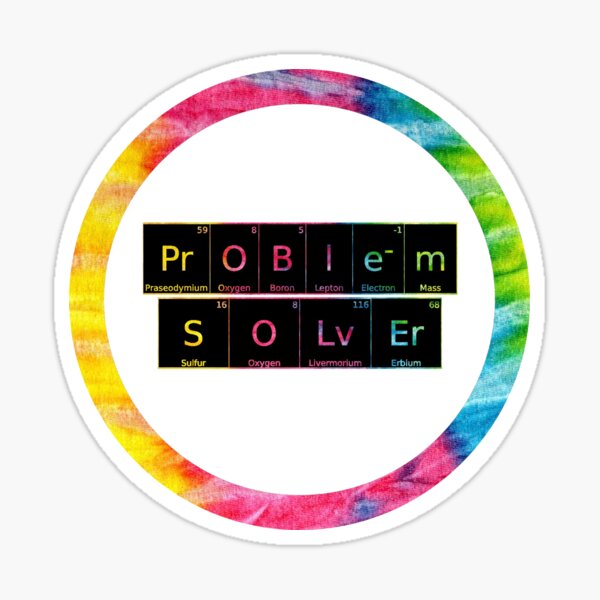 "Problem Solver written in Chemistry Periodic Table Elements on white ...