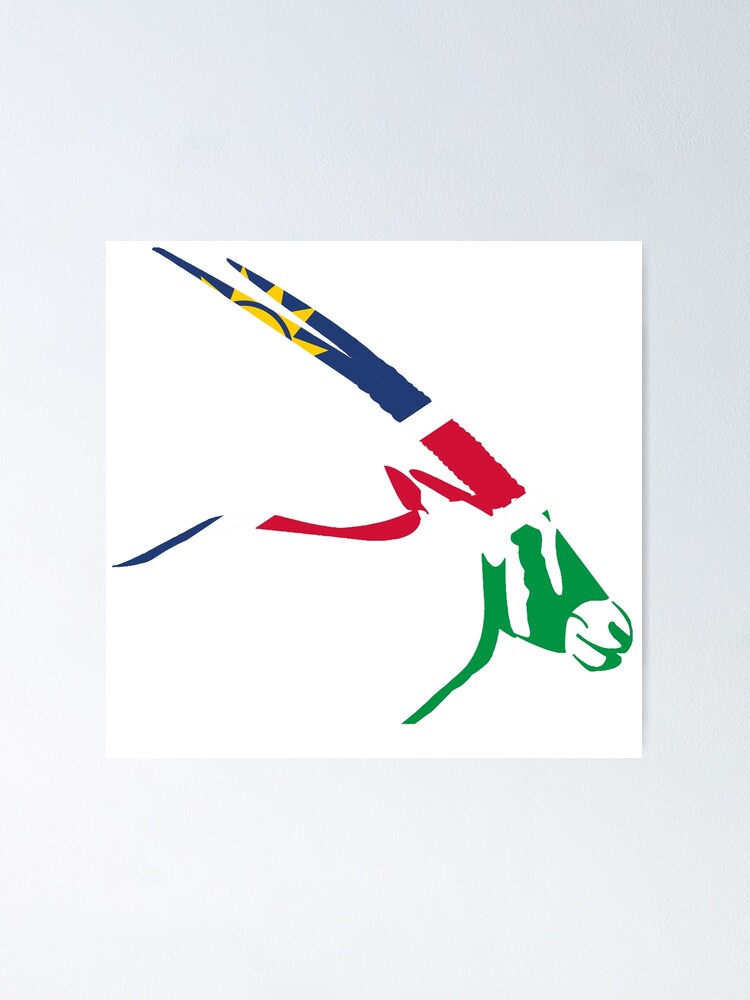"Namibia animals oryx flag Africa animal" Poster by pefen | Redbubble