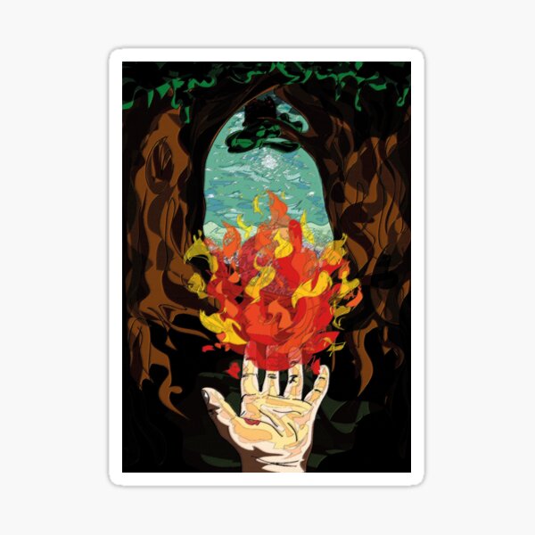 "Fire Hand" Sticker for Sale by JG16riffin | Redbubble