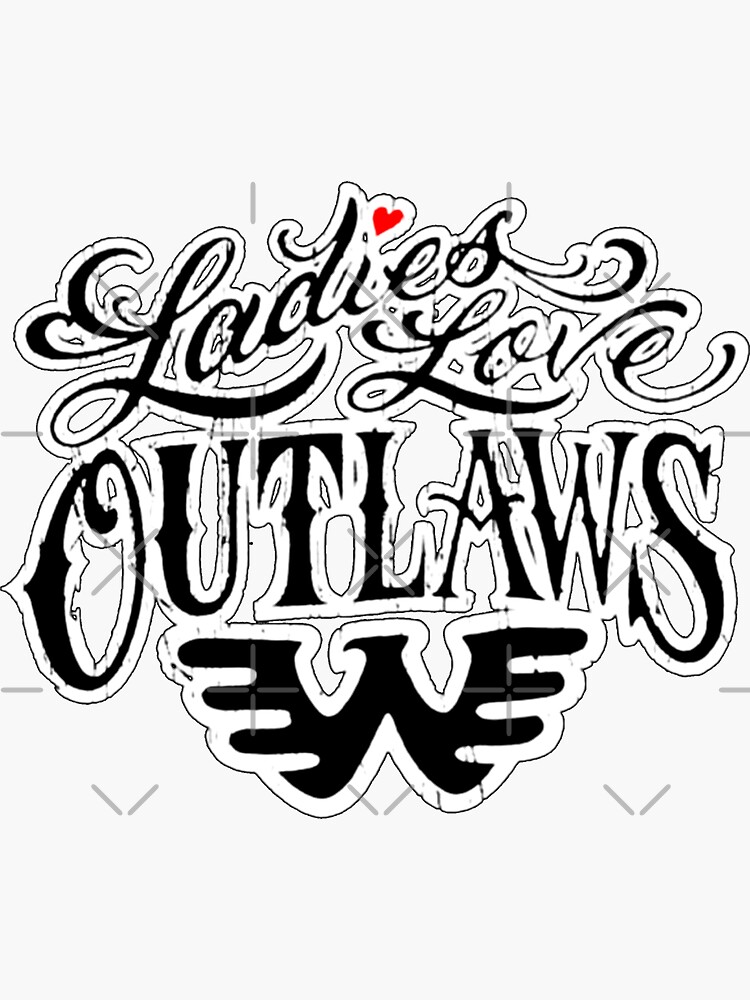 "Ladies Love Outlaw" Sticker for Sale by Corostore | Redbubble