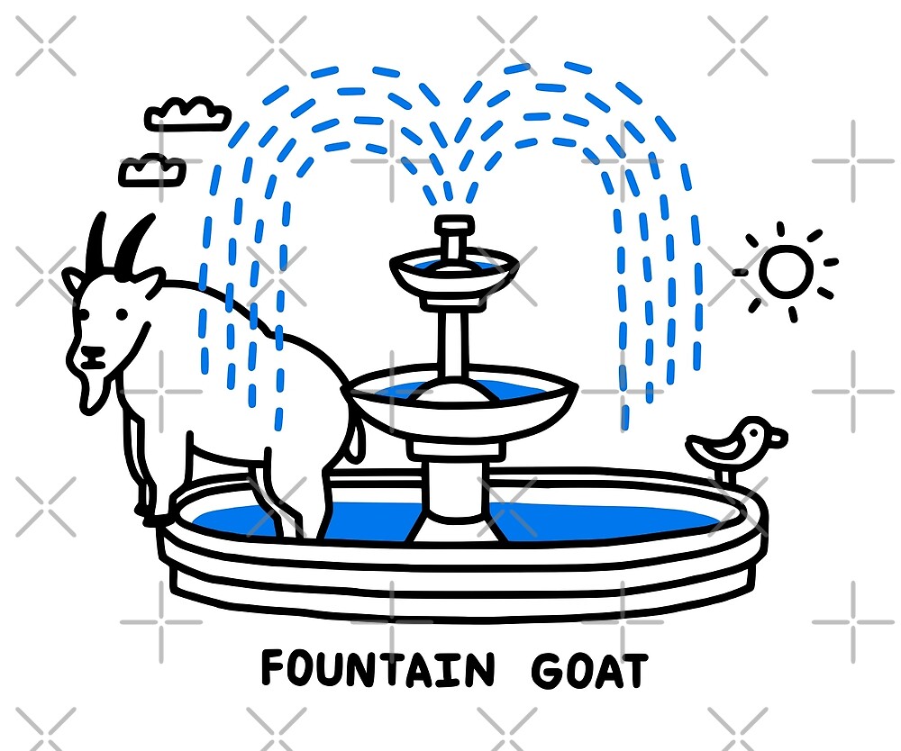 "Fountain Goat" by obinsun | Redbubble