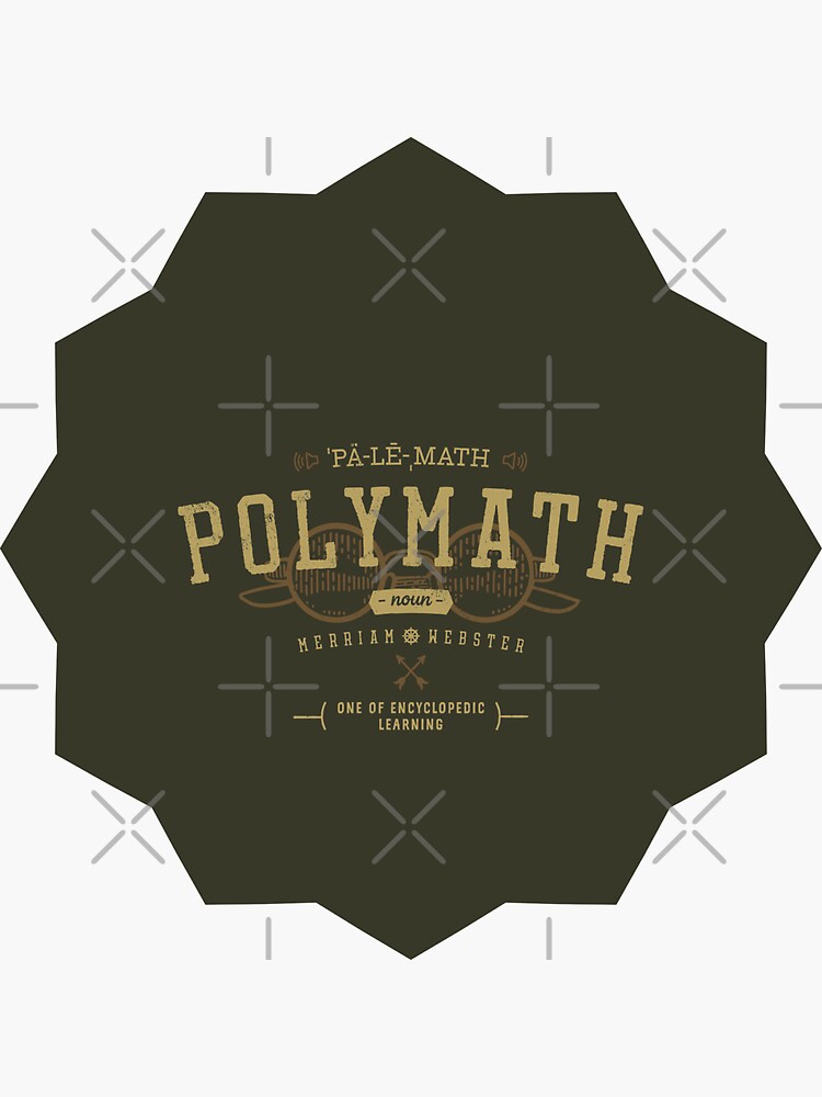 "Polymath" Sticker for Sale by geek-updated | Redbubble