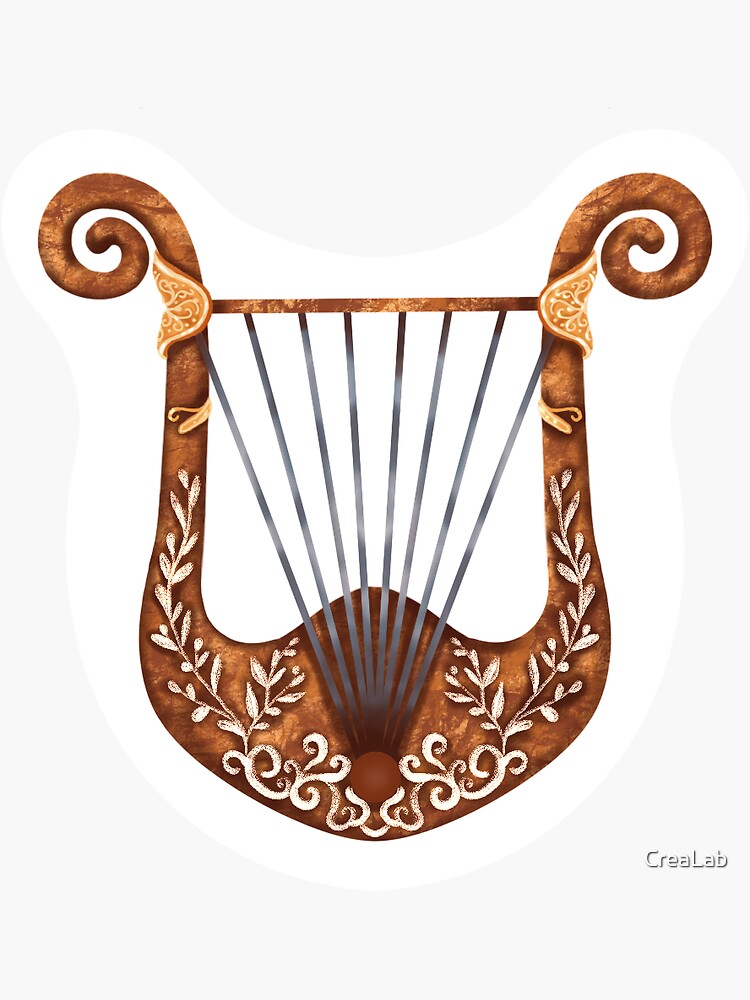 "The Song of Achilles Lyre Sticker " Sticker for Sale by CreaLab ...