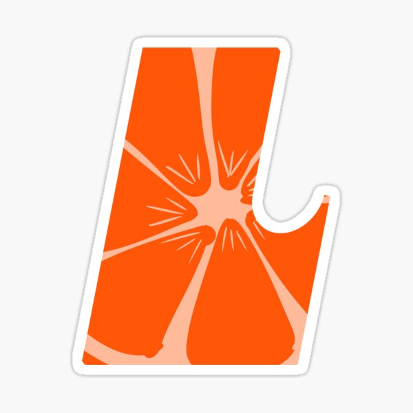 "Letter L Orange Initials" Sticker for Sale by meiyorrr | Redbubble