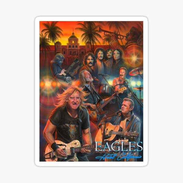 "Vintage Hotel California Band Legend Awesome Music" Sticker for Sale ...