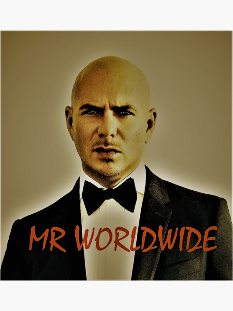"mr worldwide" Sticker for Sale by onkeyMonkey | Redbubble