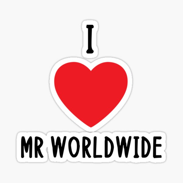 "mr worldwide" Sticker for Sale by onkeyMonkey | Redbubble