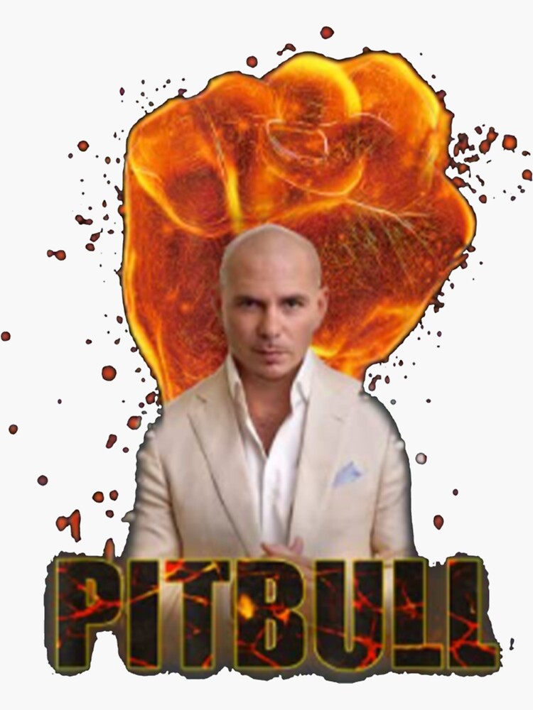 "Mr Worldwide Pitbull Singer " Sticker for Sale by onkeyMonkey | Redbubble