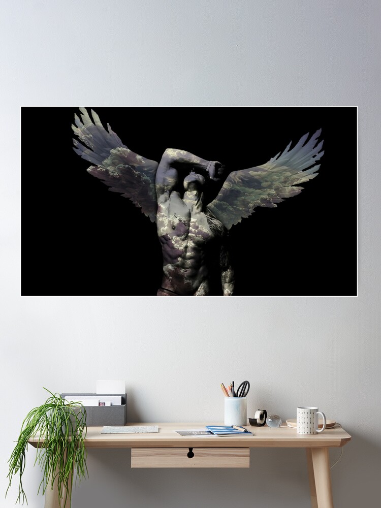 "Zyzz official art Aziz Shavershian angel" Poster by daviide | Redbubble
