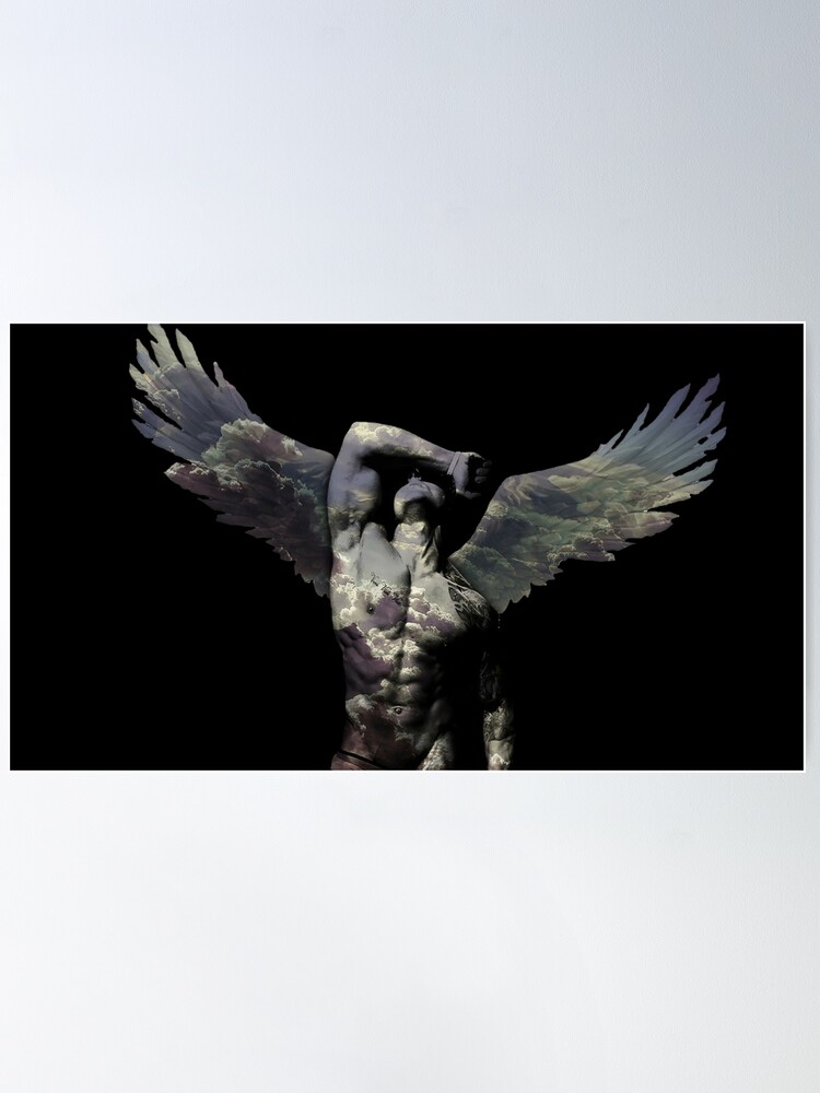"Zyzz official art Aziz Shavershian angel" Poster by daviide | Redbubble