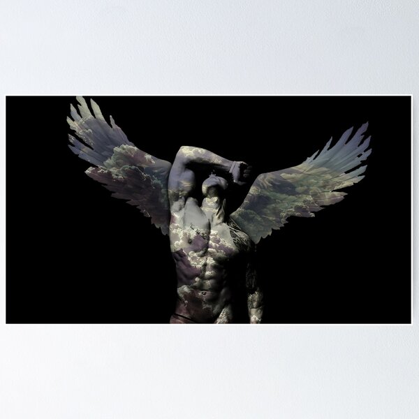 "Zyzz official art Aziz Shavershian angel" Poster by daviide | Redbubble
