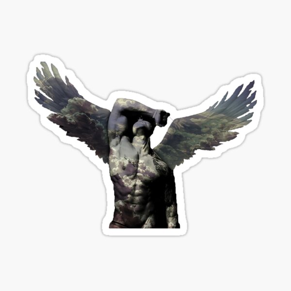 "Zyzz official art Aziz Shavershian angel" Sticker by daviide | Redbubble