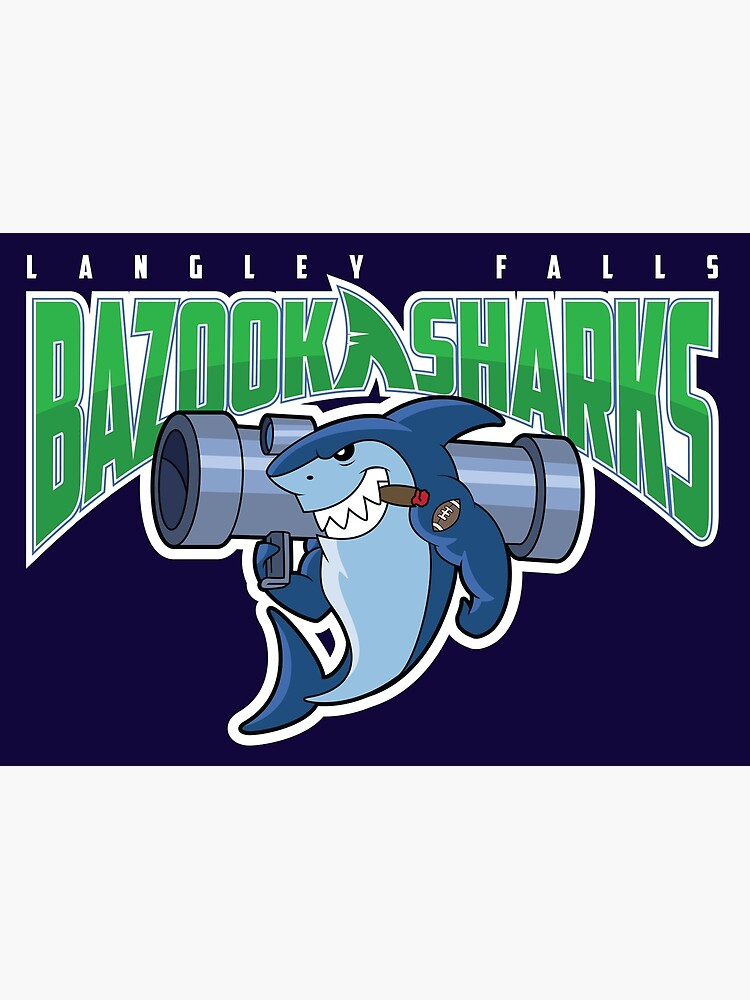 "Langley Falls Bazooka Sharks" Poster for Sale by Smootosaur | Redbubble