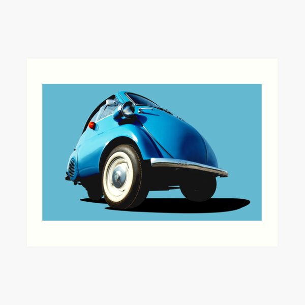 "Blue Bubble Car" Art Print for Sale by candc-retro | Redbubble