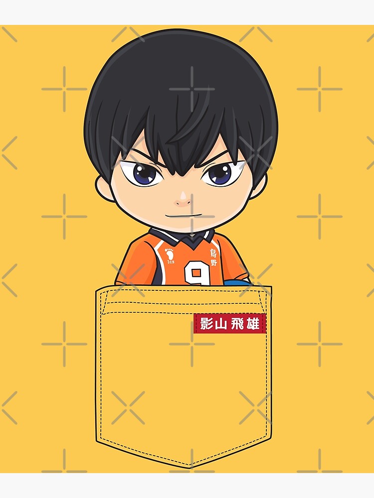 "Karasuno Kageyama Tobio Pocket Chibi" Art Print for Sale by TeeTowArgh ...