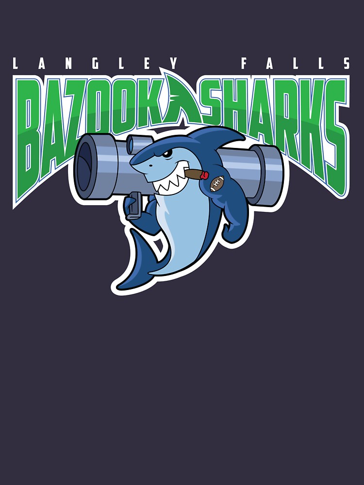 "Langley Falls Bazooka Sharks" T-shirt for Sale by Smootosaur ...