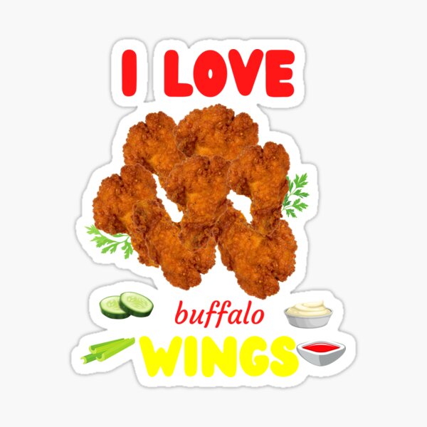"Buffalo Wings" Sticker for Sale by passiveink | Redbubble