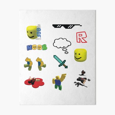 "roblox noob pack" Art Board Print for Sale by CoolFoxTee | Redbubble