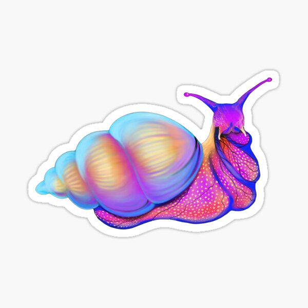 "Neon Snail | Mystery Animal" Sticker for Sale by MarMirArt | Redbubble