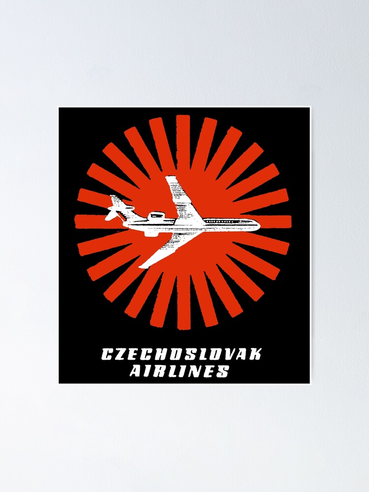 "CZECHOSLOVAK AIRLINES - LOGO" Poster by ThrowbackAds | Redbubble