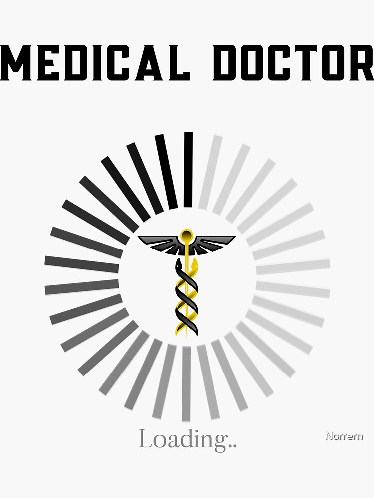 "Medical doctor loading" Sticker for Sale by Norrern | Redbubble