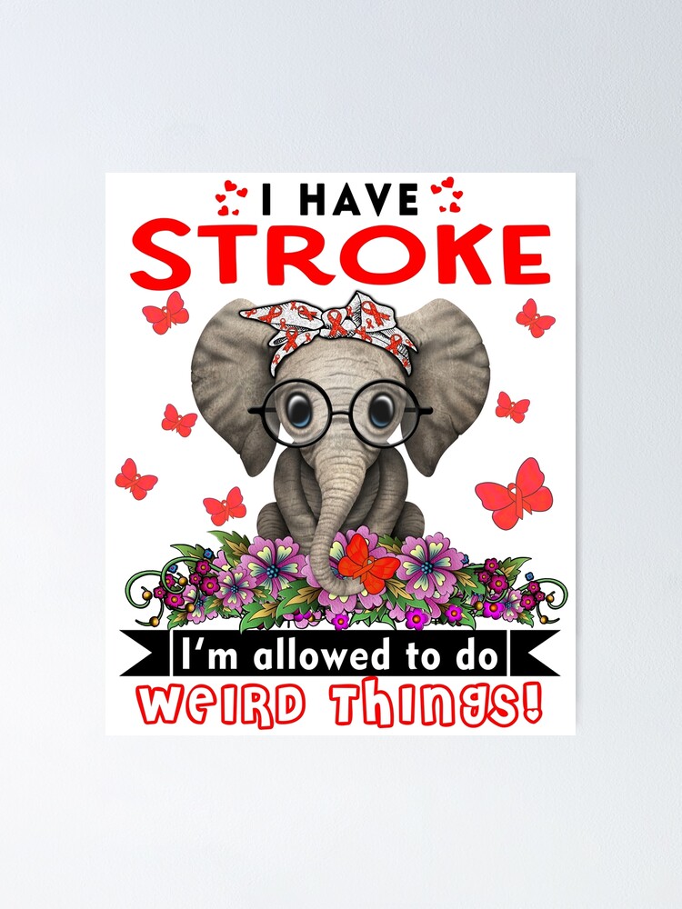 "Funny Stroke Warrior I Have Stroke I'm Allowed To Do Weird Things ...