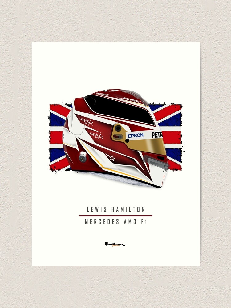 "Lewis Hamilton - 2019 Union Flag ( NO MONSTER LOGO )" Art Print for ...