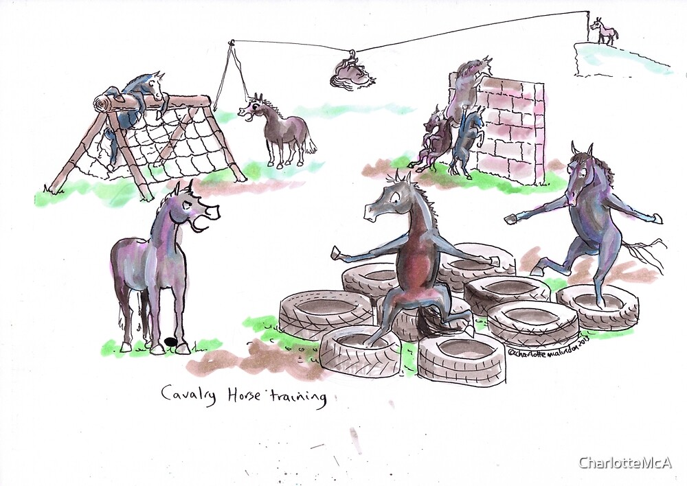 "Horse Assault Course" by CharlotteMcA | Redbubble