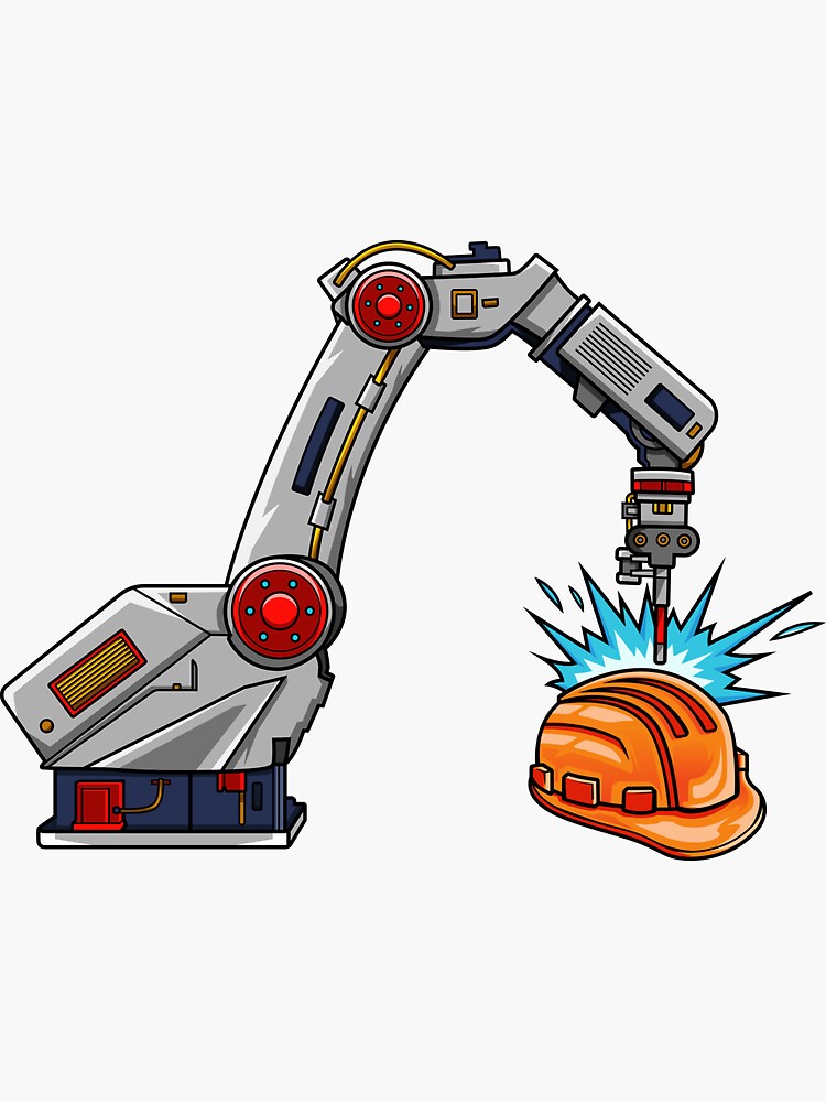 "Robot Arm #2 Made By Engineer" Sticker for Sale by MerchByEngineer ...