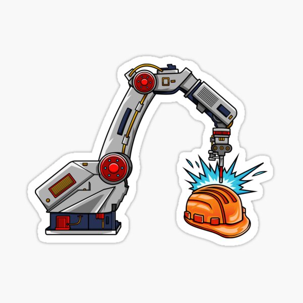 "Robot Arm #2 Made By Engineer" Sticker for Sale by MerchByEngineer ...