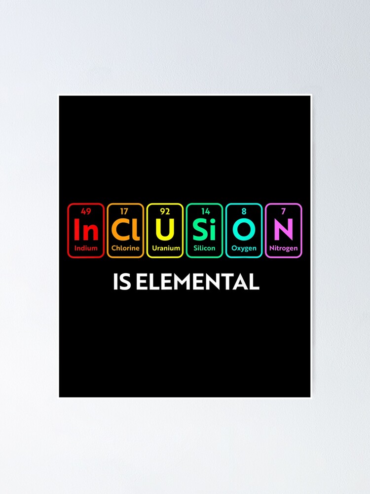 " Inclusion Elemental Lgbt Flag Pride Month" Poster for Sale by suzanso ...